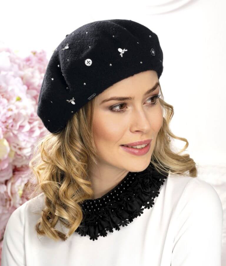 Caciula de dama tip bereta Ando – 100% Lana – WILLI.ro